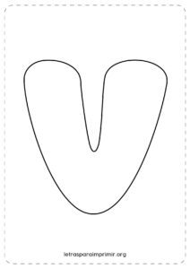 Letra v para colorear - Letras para imprimir