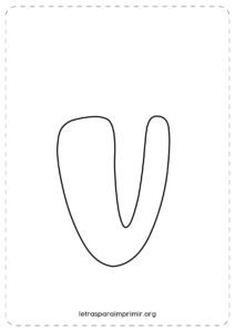 Letra v para colorear - Letras para imprimir