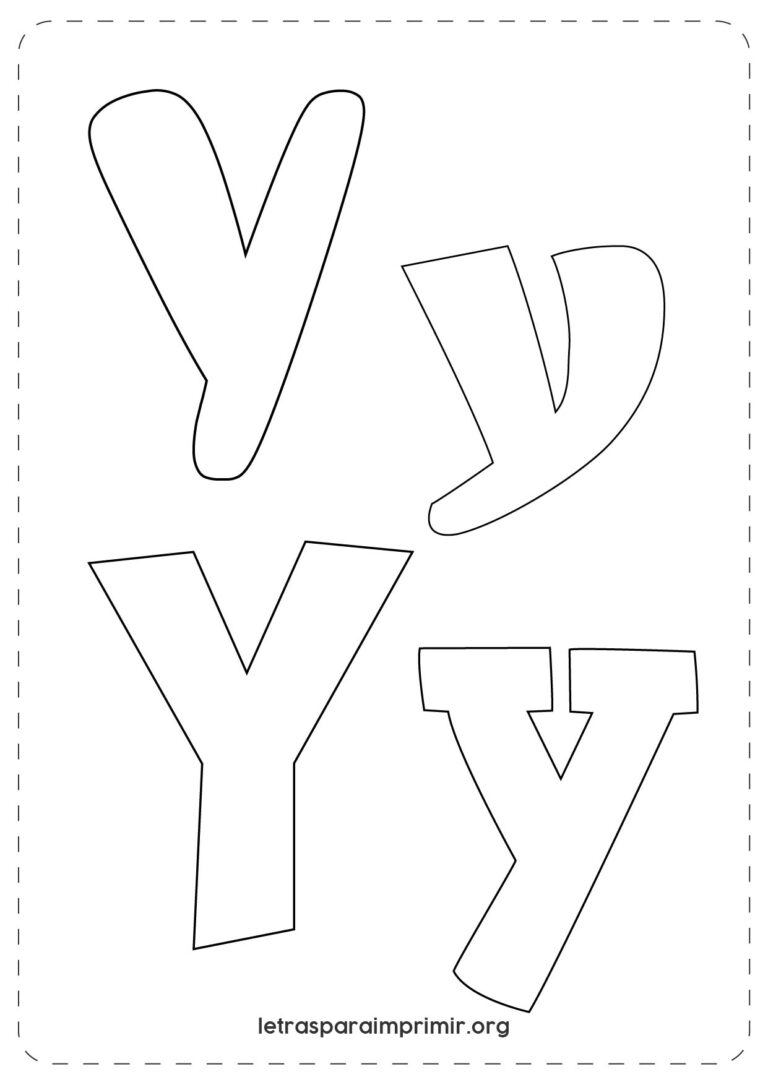 Letra y para colorear - Letras para imprimir