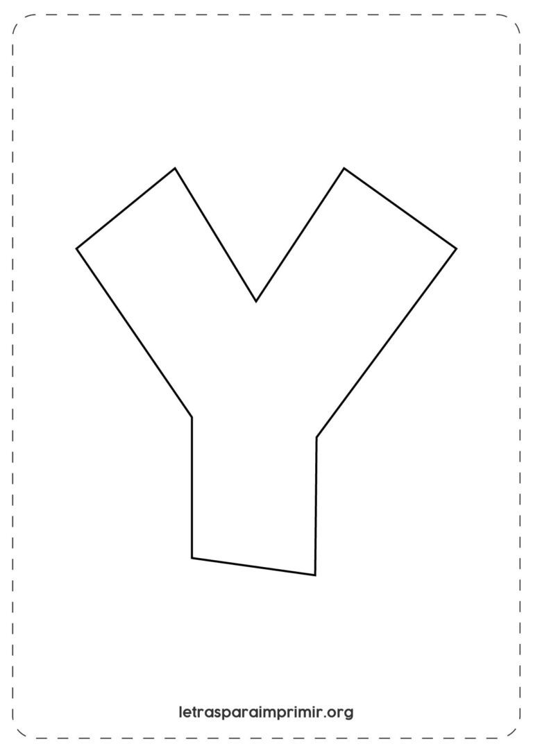 Letra y para colorear - Letras para imprimir