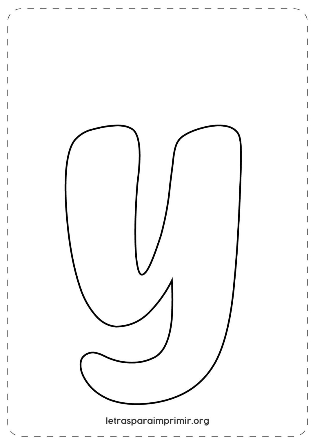 Letra y para colorear - Letras para imprimir